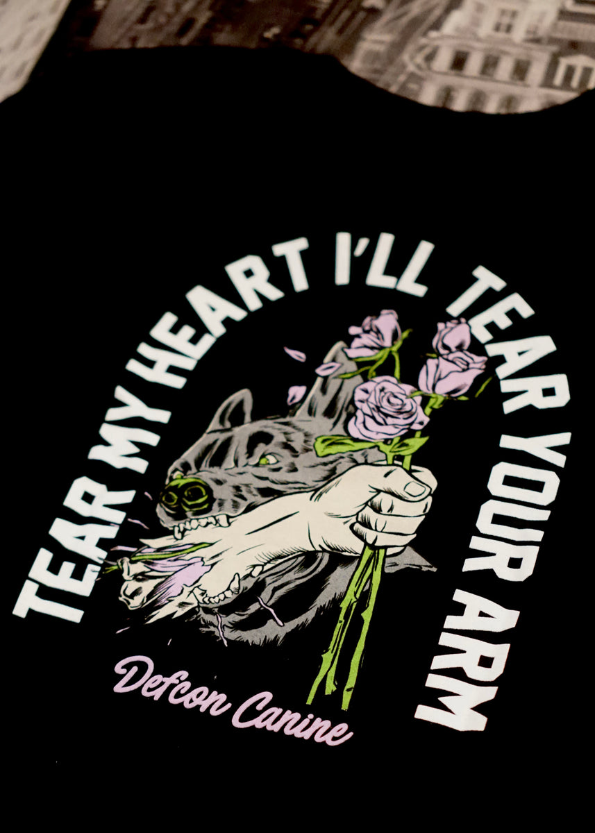 Tear My Heart (Pink Roses) Crop-Top – Defcon Propaganda