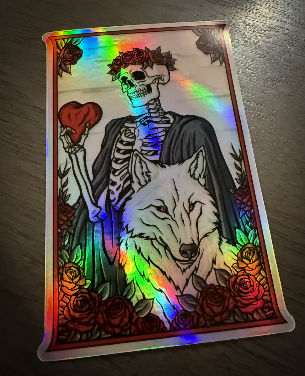 Valentine Wolf Holographic Sticker – Defcon Propaganda