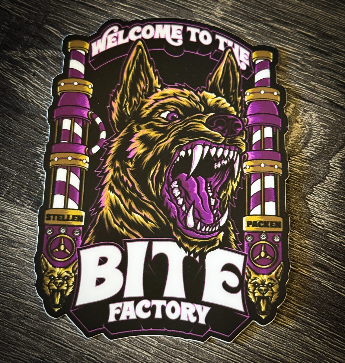 Bite Factory Die-Cut Sticker – Defcon Propaganda