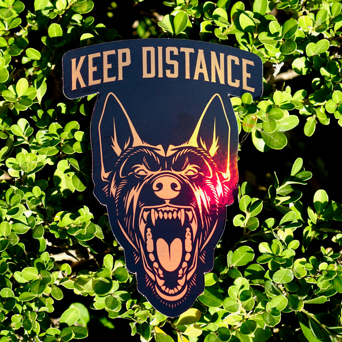 Keep Distance Holographic Sticker – Defcon Propaganda